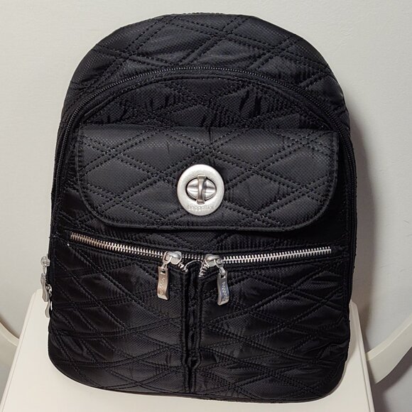 Baggallini | Bags | Baggallini Naples Convertible Backpack With Quilted Diamond Pattern Black ...